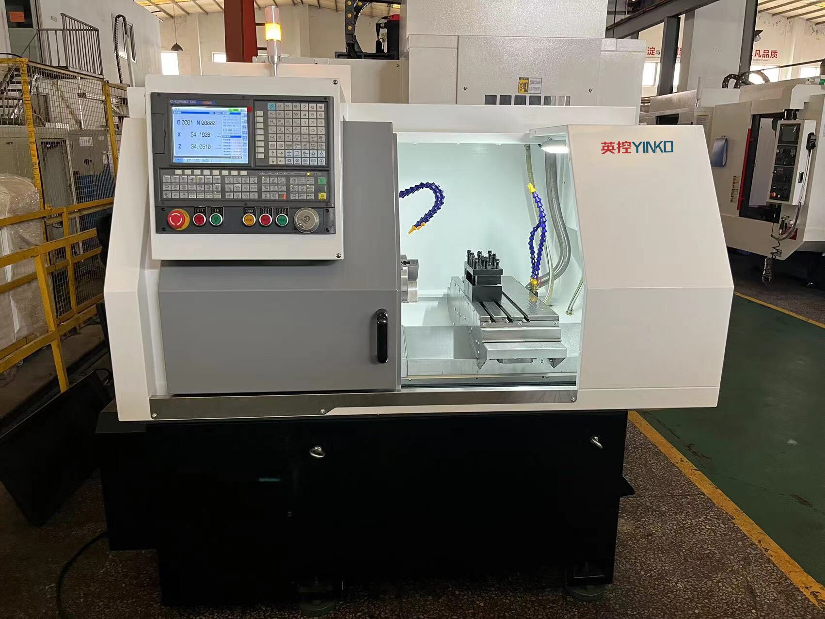 Flat Bed Small CNC Lathe Machine SL38 with Gang Type Tool